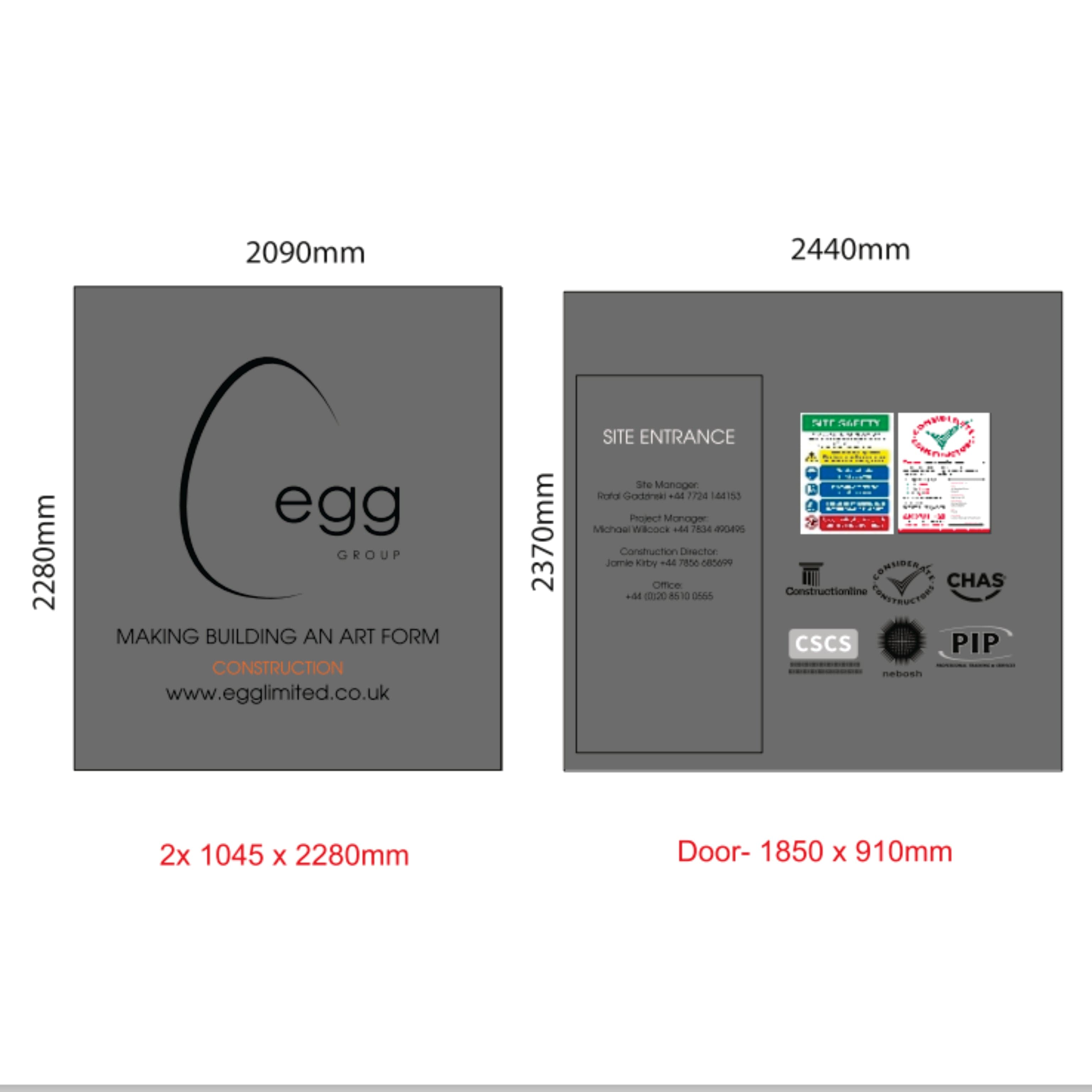 A3 Dibond printed Sign- BHMA Signs