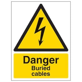 Danger Buried Cables Warning Sign - Electrical Safety Signs – BHMA