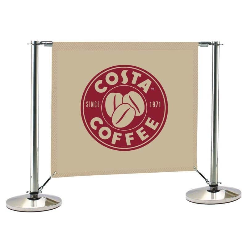 Eco Stainless Steel Cafe Barrier 1200mm Wide - POS Display – bhma