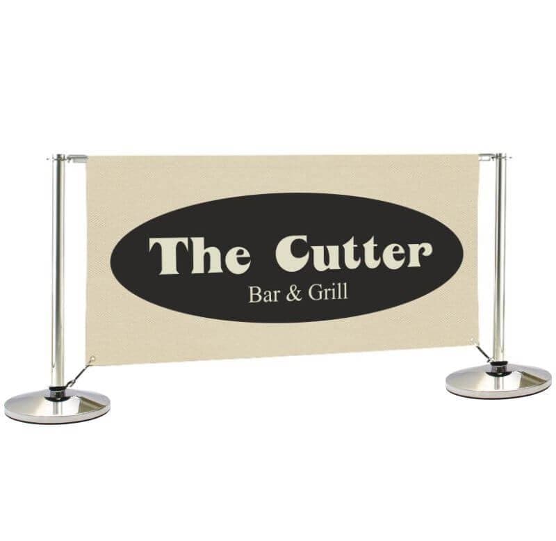 Eco Stainless Steel Cafe Barrier 1800mm Wide - POS Display – BHMA