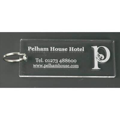 Key Fobs - Engraved Acrylic - Clear Transparent - Key Fobs – BHMA