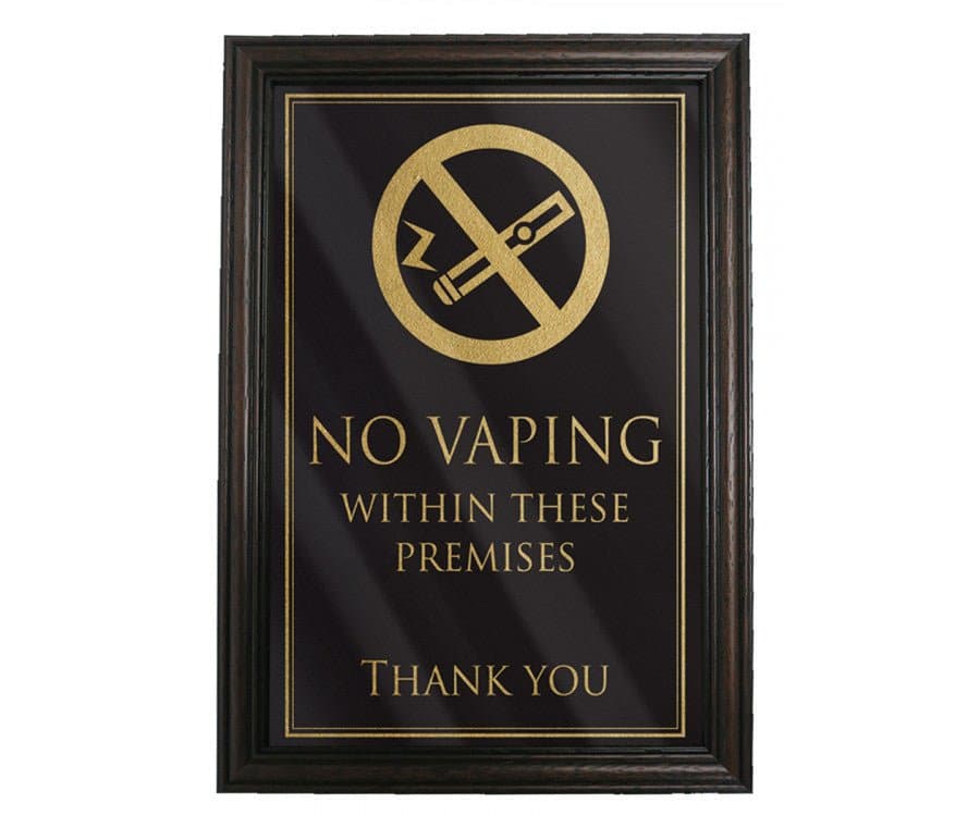 No Vaping Allowed on These Premises Sign – bhma