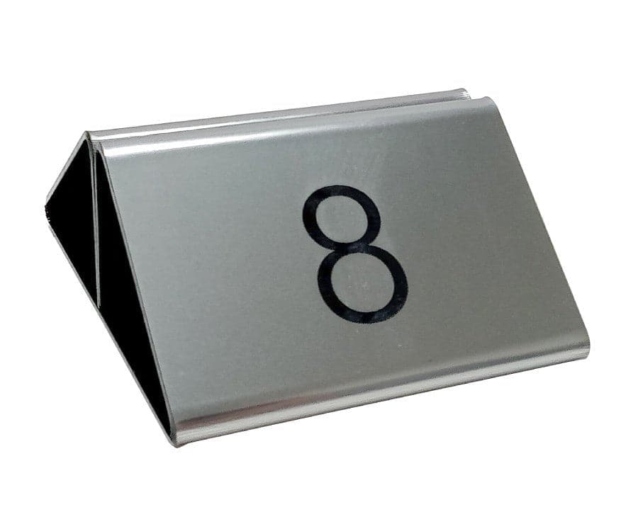 Silver Finish Numbered Menu Holder – BHMA
