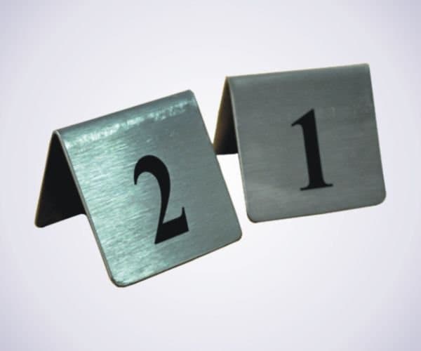 Stainless Steel Tent Table Numbers – BHMA