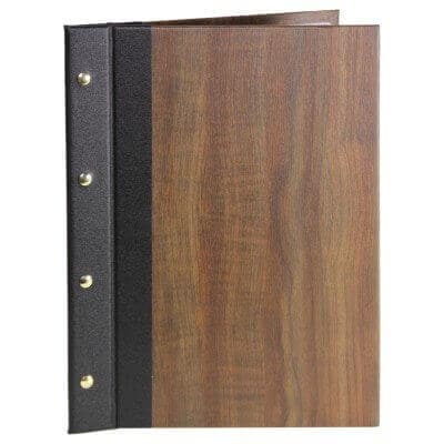 Wood Effect Cover Buckram Spine - Menu Covers – BHMA