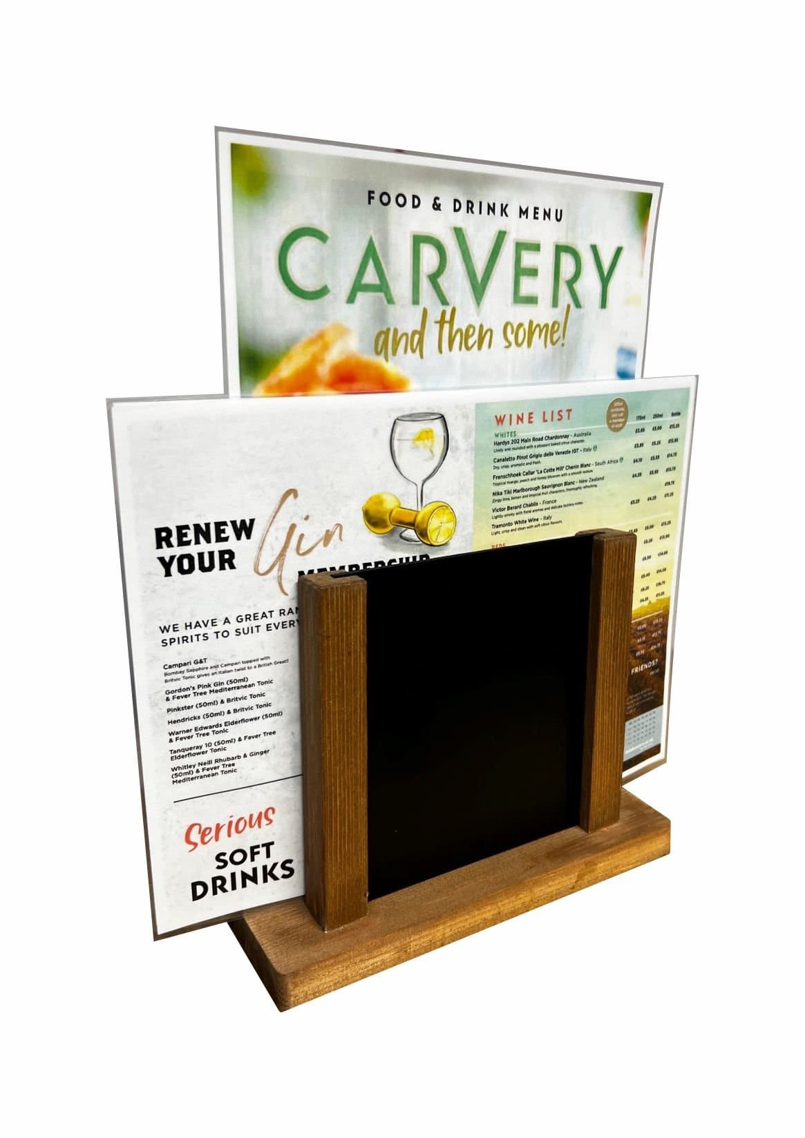 A4 Table Menu Holders for Restaurants: Wooden, Acrylic - BHMA