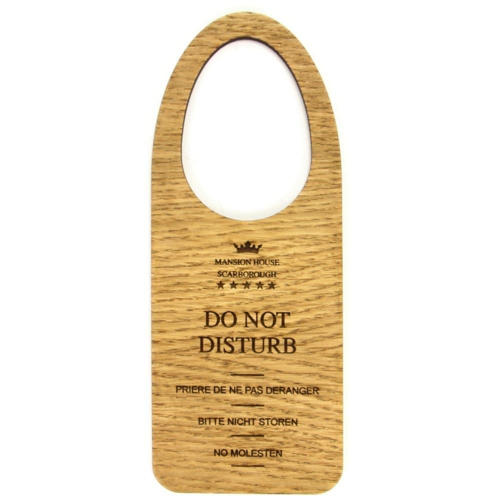 Wooden Do Not Disturb Door Hangers Hospitality Bhma