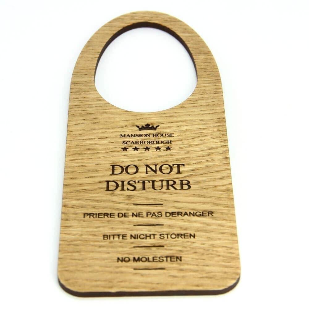 Wooden Do Not Disturb Door Hangers - Hospitality – bhma